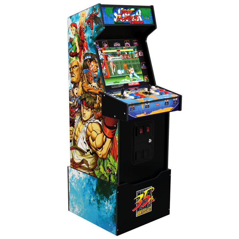 Arcade 1Up Capcom Legacy 35th Anniversary Arcade Game 14-n-1 Shinku Hadoken Edition, Arcade1up ...